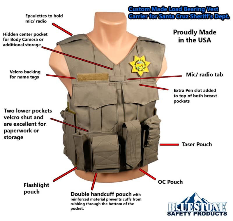 Custom Load Bearing Vest for Covington PD| BCE-CUSTOM - Blue Stone ...